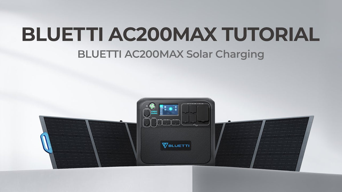How to recharge AC200MAX via solar panels?